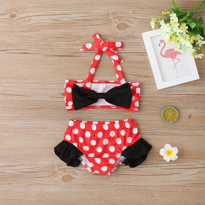 Girls Red Swimsuit Suit - Twinklee